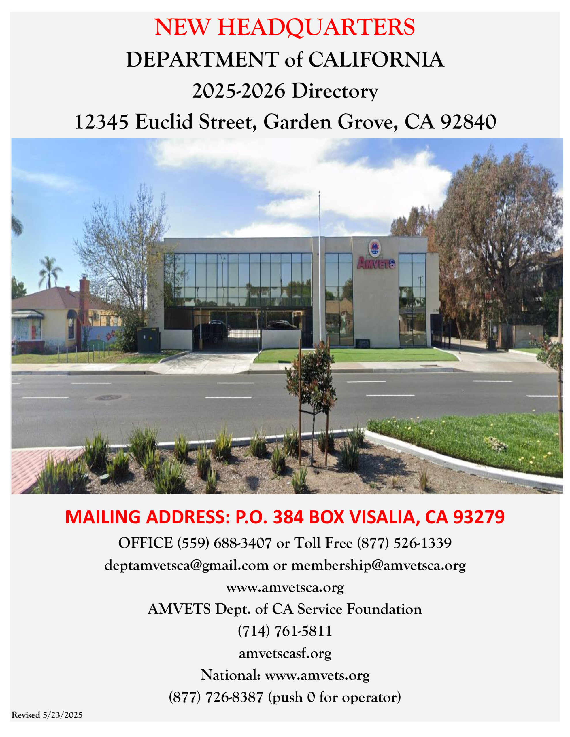 AMVETS CA Headquarters Has Moved: New Address Announcement - AMVETS ...